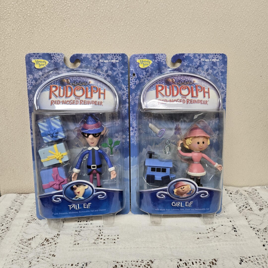 Rudolph's Tall Elf & Shopper Girl Elf Playing Mantis MIP Choice - Etsy