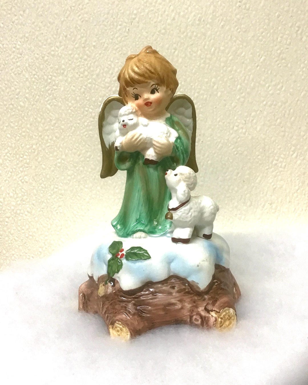 Musical Lefton Angel W/lambs Easter Music Box - Etsy