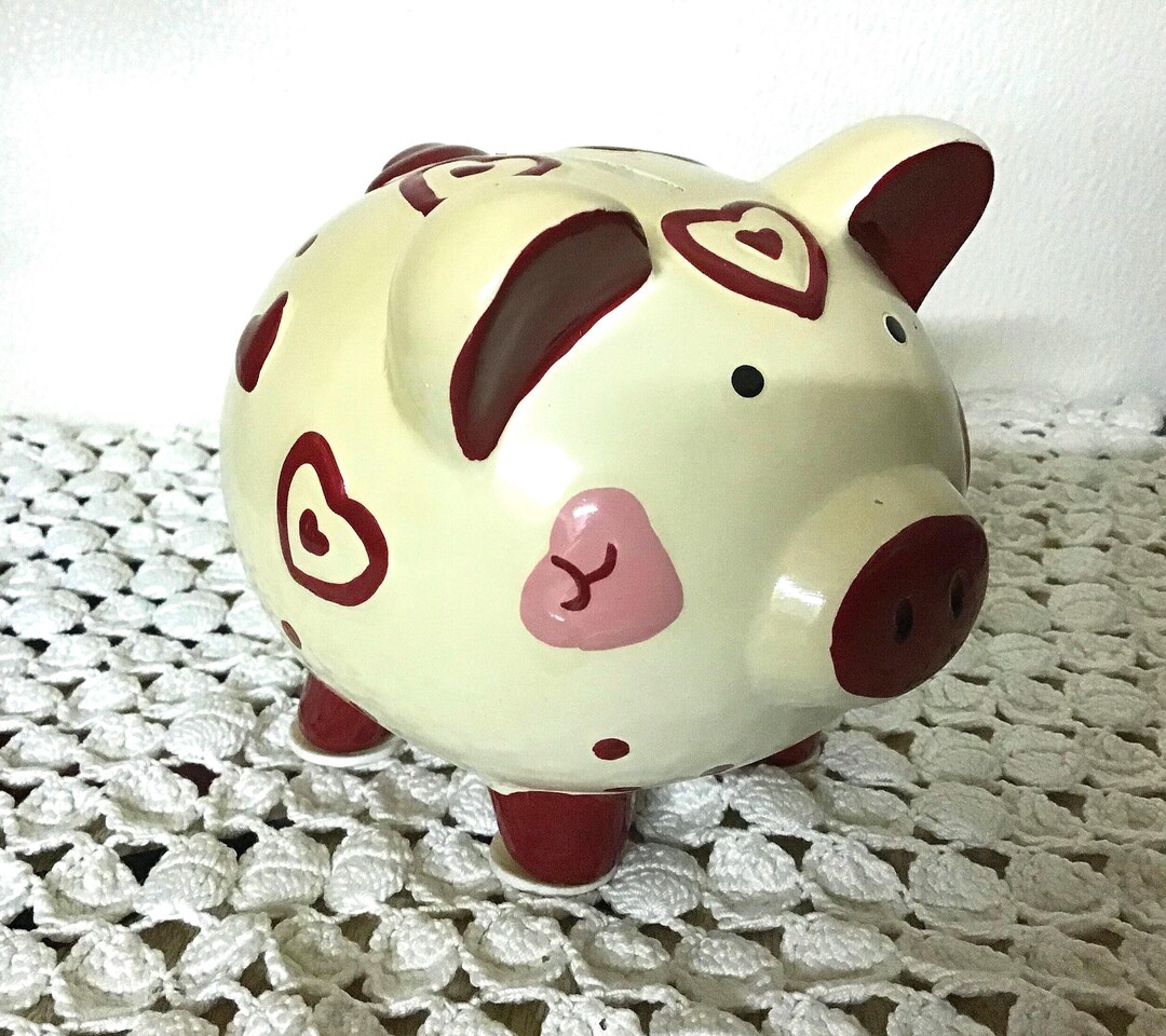 Heart Piggy Bank Valentines Day Decor - Etsy