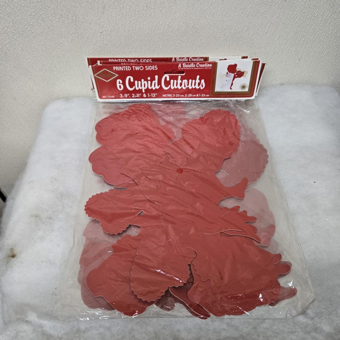 Valentines Day Cupid Cutouts Beistle Red Angel Die Cuts 6 Packs NOS - Etsy