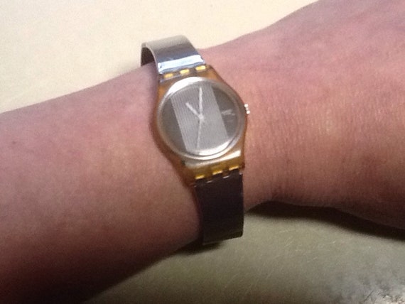 Swatch Watch Irony Aluminum Mesh Band 1997 MIB Rare - Gem