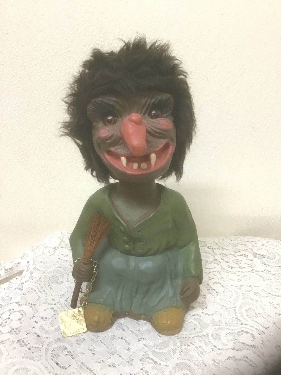 Heico Witch Bobblehead Germany Troll Figurine Old Nodder Toy - Etsy