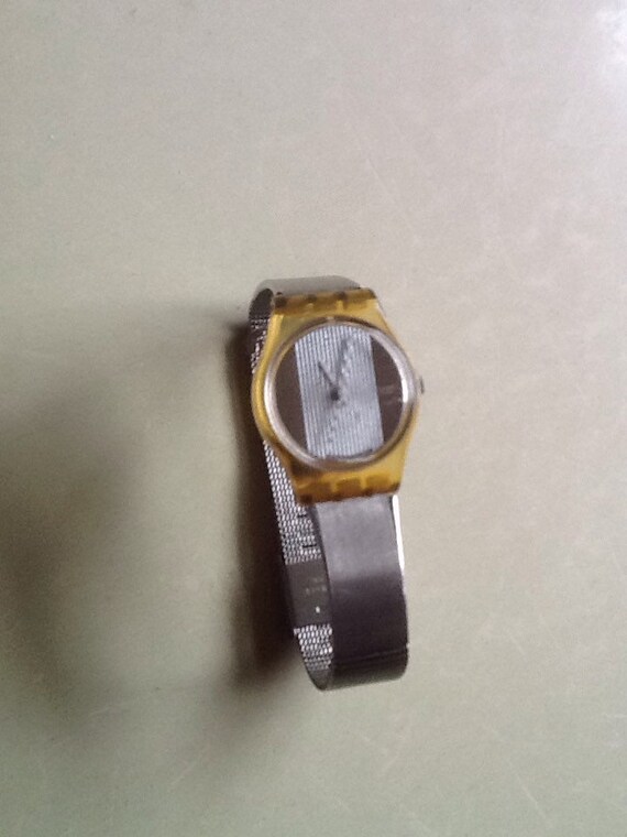 Swatch Watch Irony Aluminum Mesh Band 1997 MIB Rare - Gem