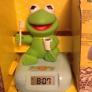 Casio Baby Kermit Musical Timer Clock 1988 Jim Henson's Muppet Babies ...