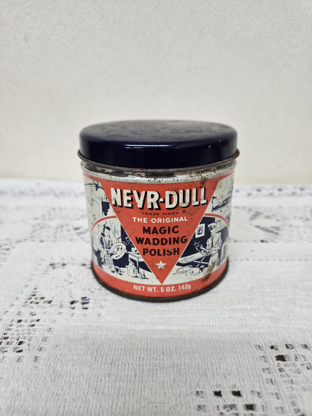Antique Tin Nevr-dull Magic Wadding Polish Can 1941 General Store - Etsy