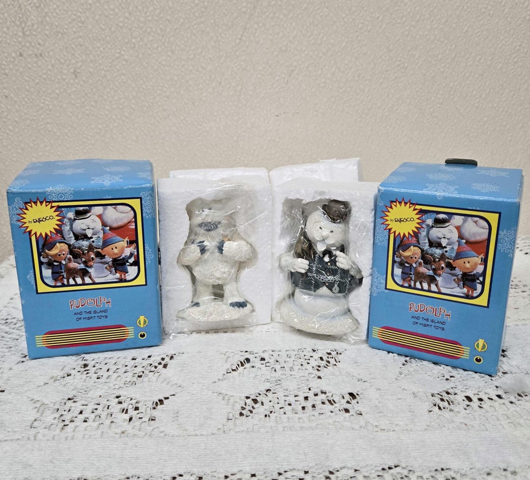 Enesco Bumble & Sam the Snowman Figurine Rudolph Misfit Toys MIB Sealed ...