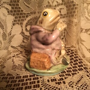 Beatrix Potter Jeremy Fisher Frog Figurine Royal Albert England - Etsy