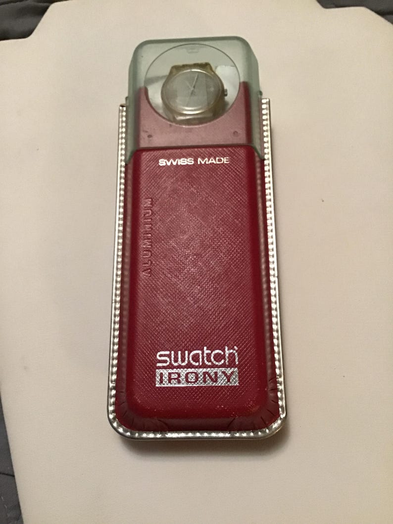 Swatch Irony Watch Aluminum Stainless Steel Mesh Band in Box 1997 Rare ...