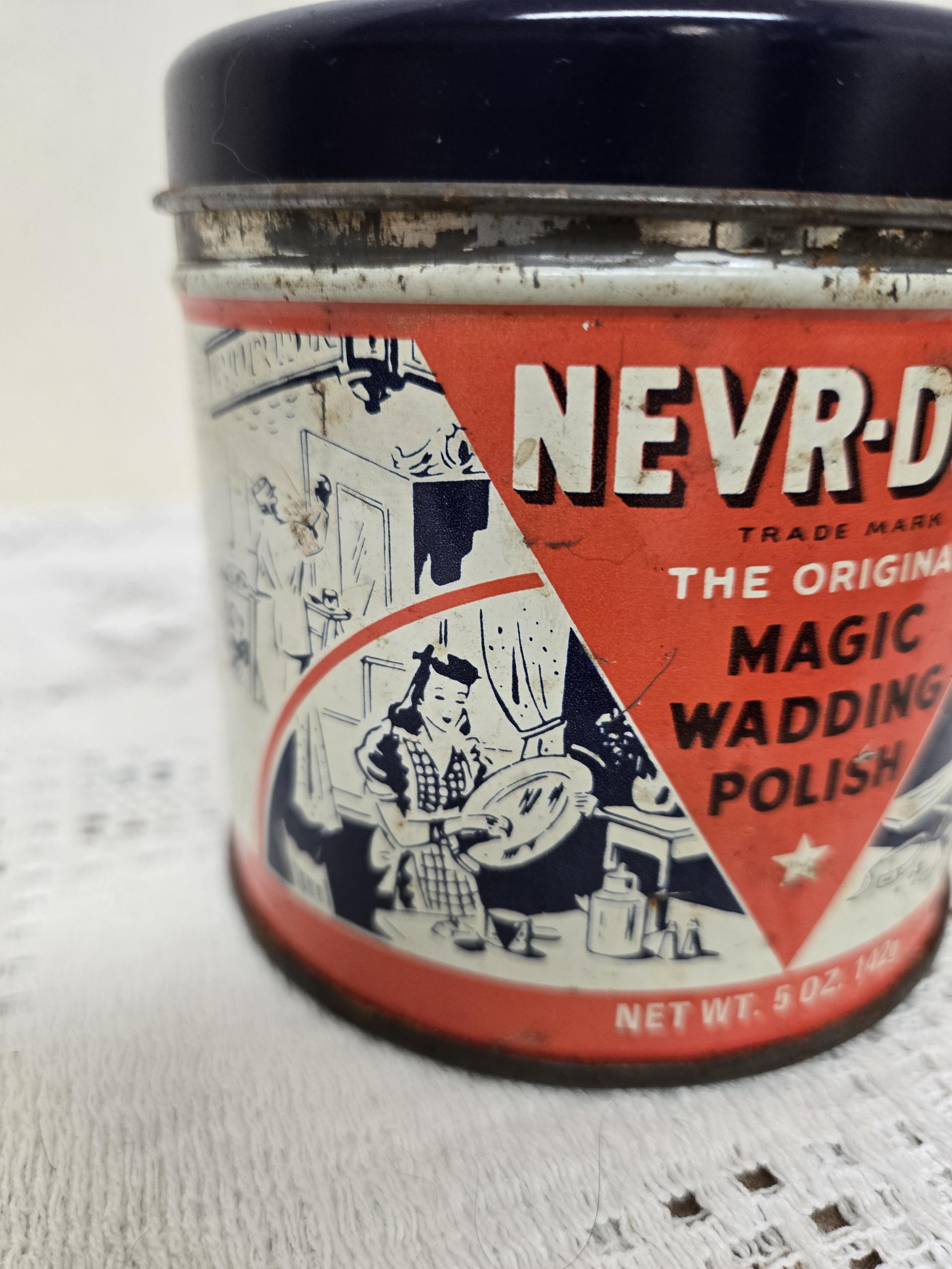 Antique Tin Nevr-dull Magic Wadding Polish Can 1941 General Store - Etsy