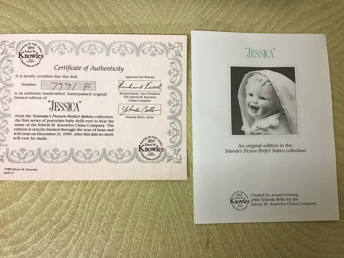 Yolandas Picture Perfect Babies Jessica Knowles Porcelain Doll - Etsy