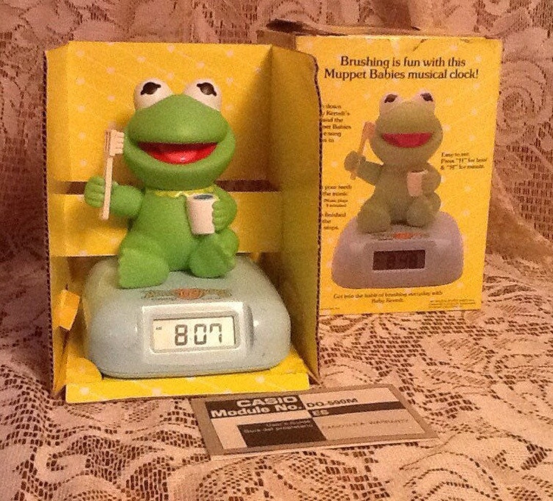 Casio Baby Kermit Musical Timer Clock 1988 Jim Henson's Muppet Babies ...