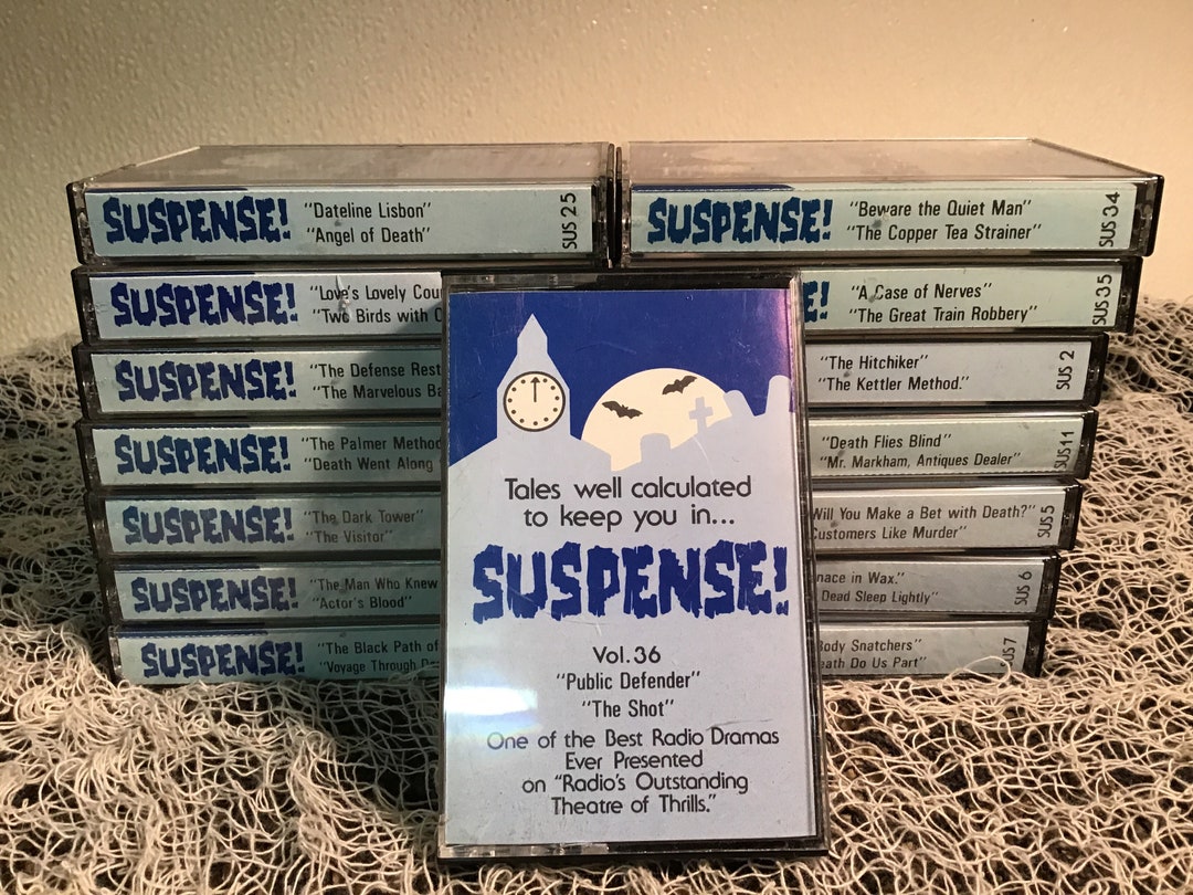 Suspense Collection Radio Yesteryear Cassette Tapes 15 NOS Halloween ...