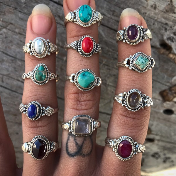 Semi Precious Ring - Etsy