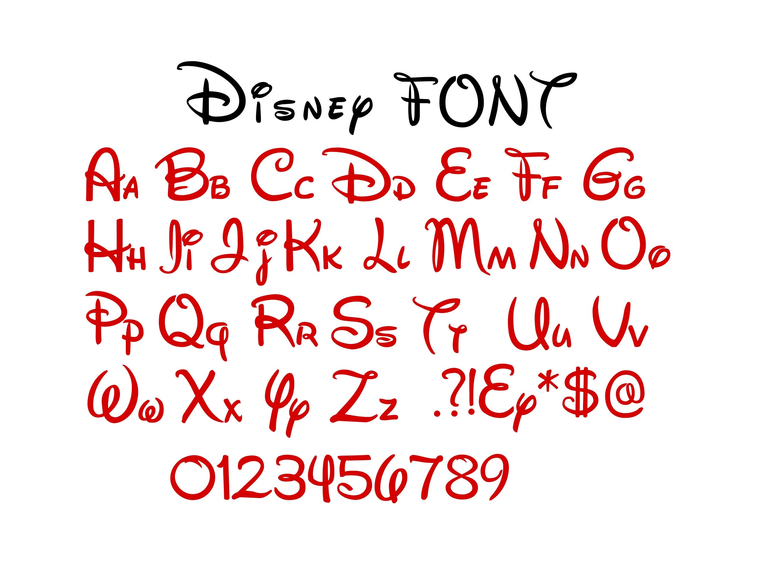 Disney Font SVG Dxf PNG Pdf Vector Cut File Disney Font Etsy Disney Font SVG Dxf PNG Pdf Vector Cut File Disney Font Etsy
