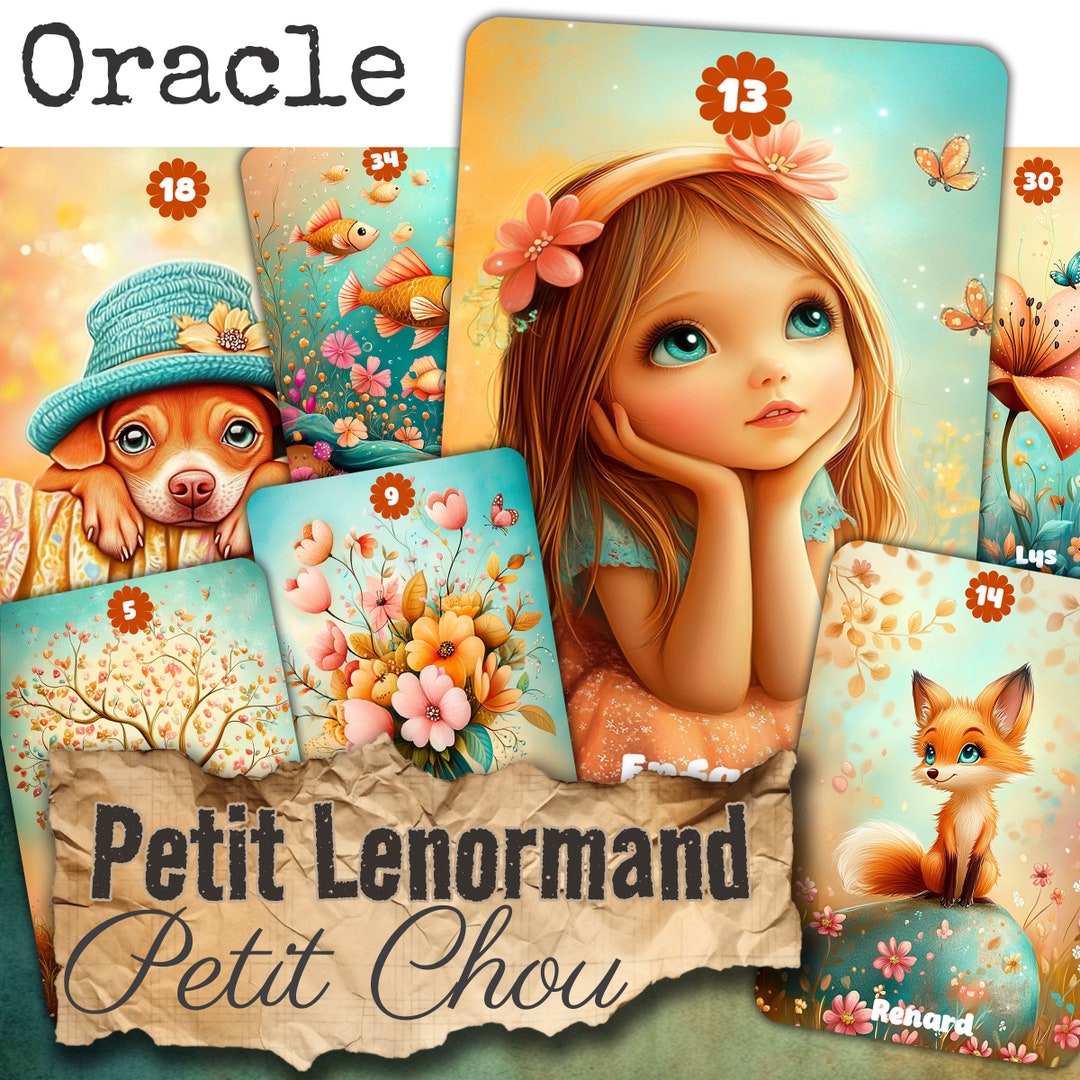 Oracle Deck Lenormand *petit Chou* 36 Children's Book Style Divination ...