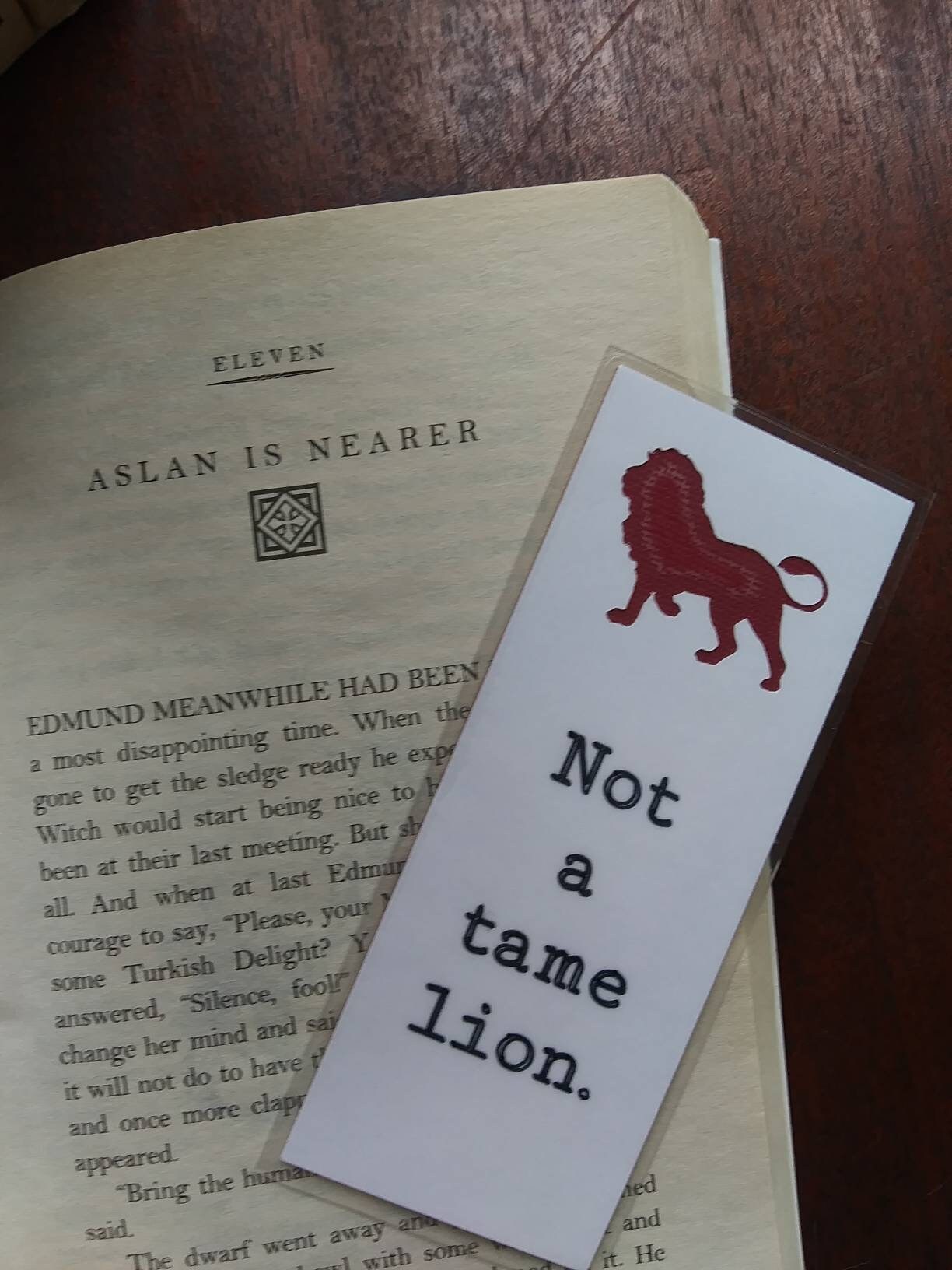 Narnia Aslan Laminated Bookmark | Etsy