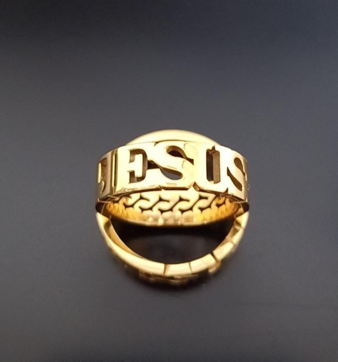 Jesus Crown Ring Gold Plated - Etsy
