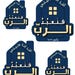 Set of 5 UV 3D Stickers Arabic - Etsy