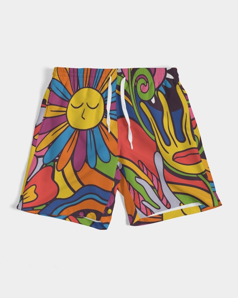 Men's Swim Trunk - Trippy Summer - Psychedelic Swim Shorts With Pockets ...