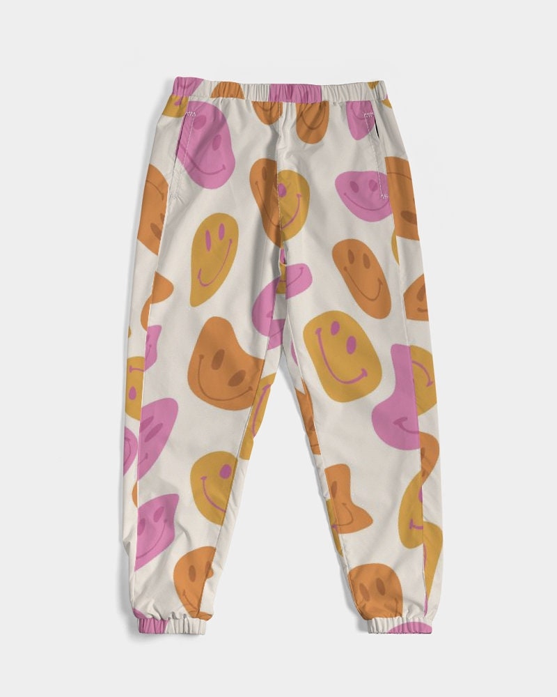 Men's Track Pants - Melting Happy Face - 70's Retro Colors - Y2K Vibes ...