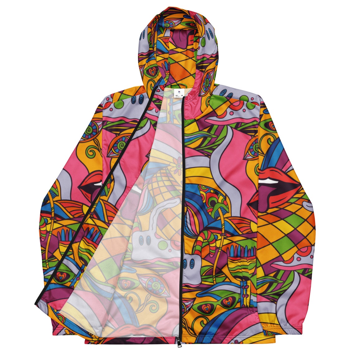 Men’s Windbreaker - Psychedelic 70's - Trippy Hippy Stoner - EDM Rave ...