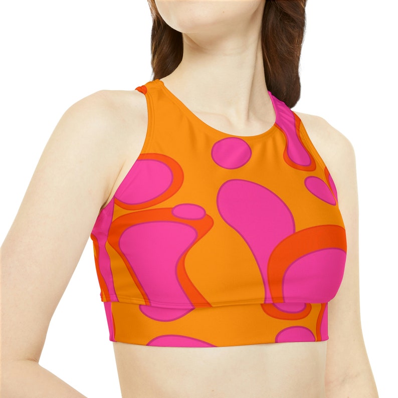 Sporty Bikini Set Lava Lamp Swimwear Groovy Two Piece Women's 70's ...