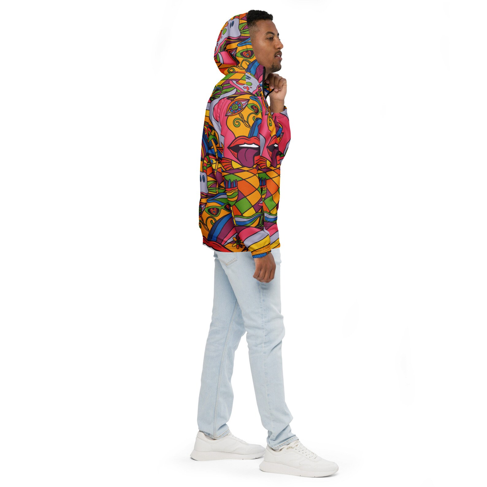 Men’s Windbreaker - Psychedelic 70's - Trippy Hippy Stoner - EDM Rave ...