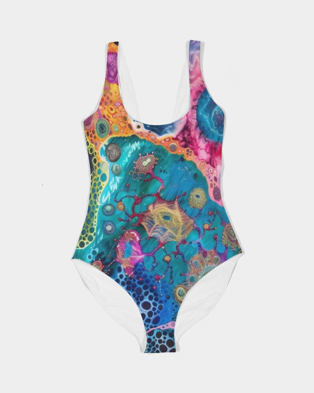 Women's One-piece Swimsuit - Super Trippy - Colorful Psychedelic Print ...