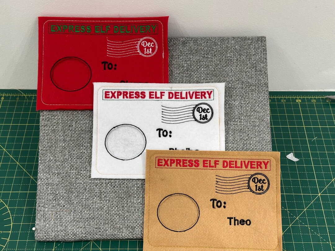 Personalised Elf Arrival Envelope, Christmas Elf Felt Decoration - Etsy
