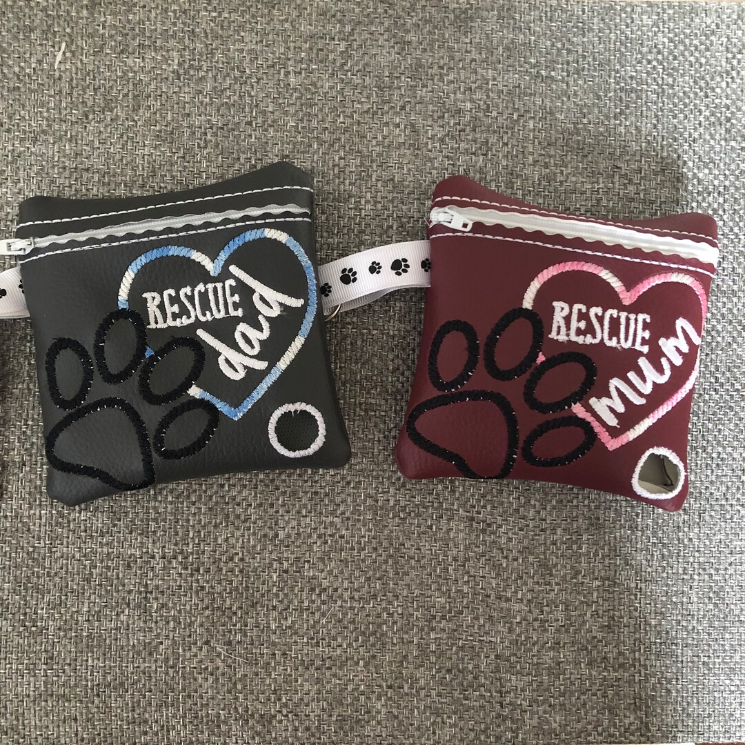 Rescue Mum or Dad Poop Bag Holder, Poop Bags, Nappy Sacks, Dog Poop Bag ...