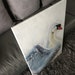 Blue Swan, Original Painting, Animal Art, White, Wildlife, Black ...