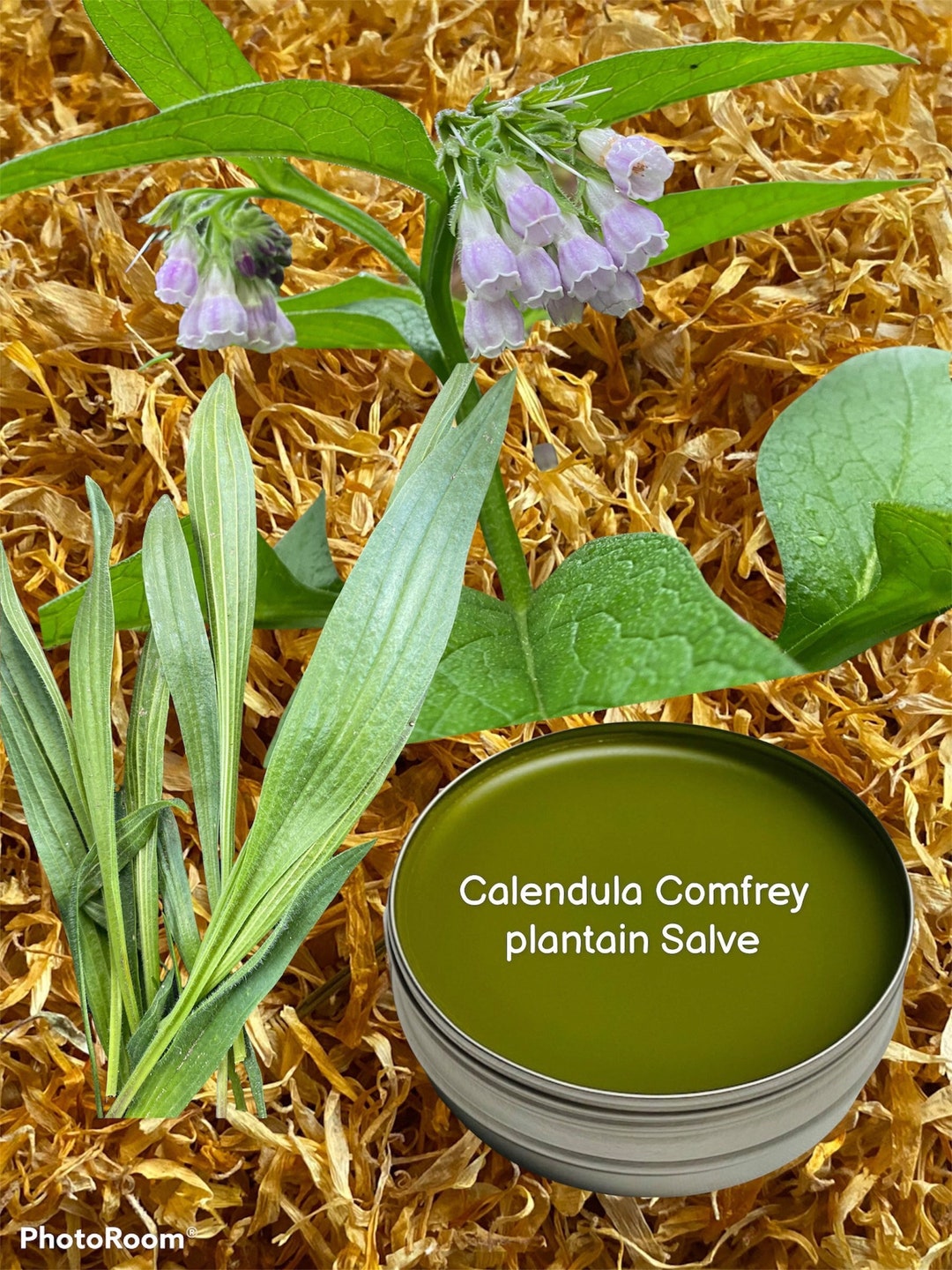 Comfrey Calendula Plantain Herbal Salve - No Essential Oil PET Friendly ...