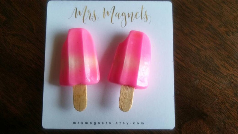 Popsicle Magnets Set of 2 Fridge Magnets Decorative - Etsy