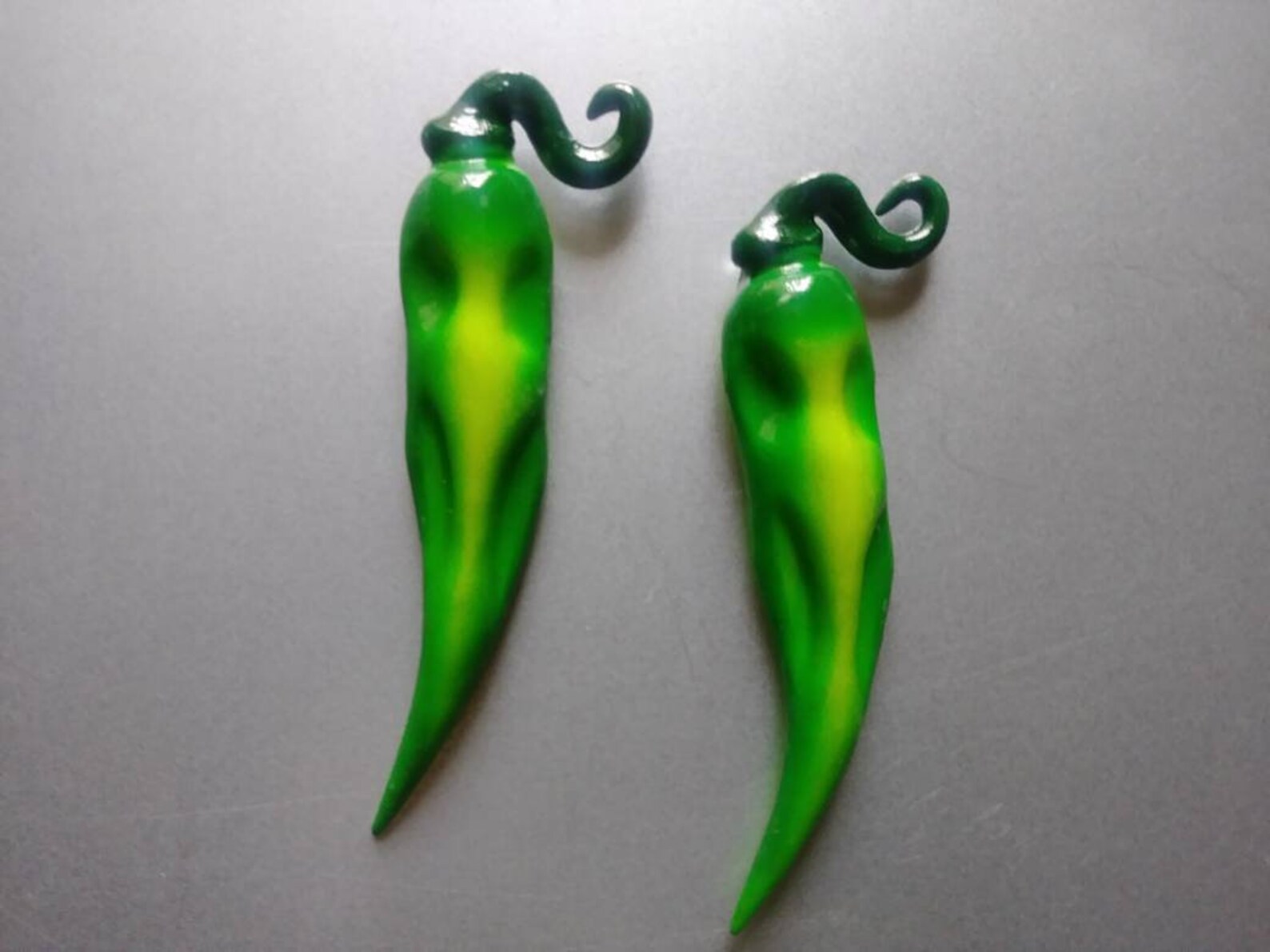 Green Chili Pepper Magnets Set of 2 Fridge Magnets | Etsy