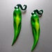 Green Chili Pepper Magnets Set of 2 Fridge Magnets Decorative Magnets ...