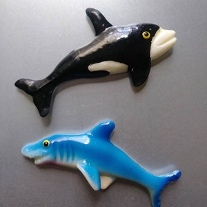 Shark/orca Magnets Set of 2 Fridge Magnets Decorative - Etsy