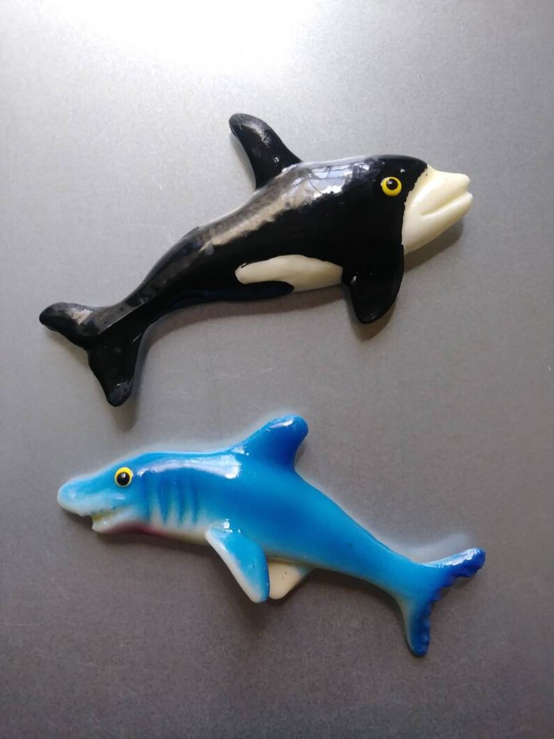 Shark/orca Magnets Set of 2 Fridge Magnets Decorative - Etsy