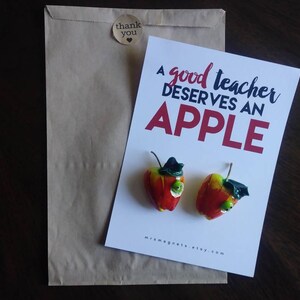 Teacher's Day Apple Magnets Set of 2 Fridge Magnets Decorative Magnets ...