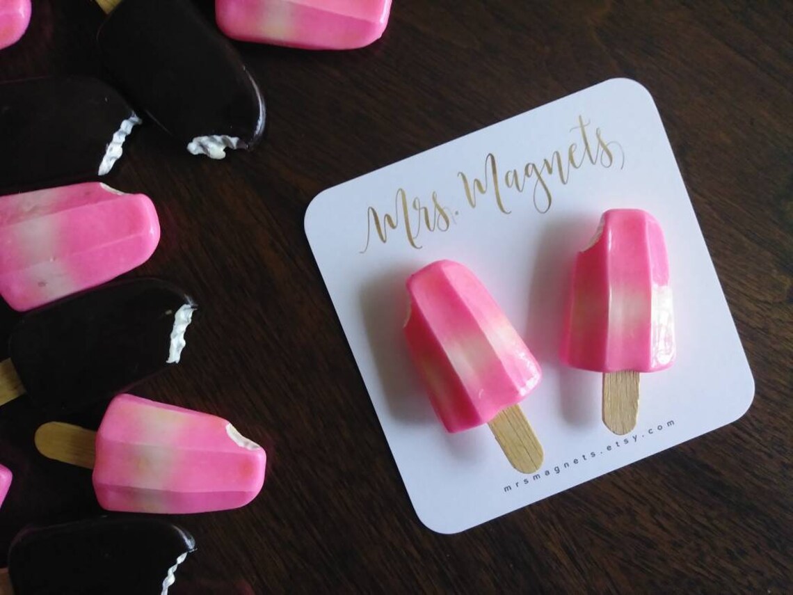 Popsicle Magnets Set of 2 Fridge Magnets Decorative - Etsy