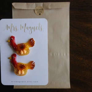 Chicken Magnets Set of 2 Fridge Magnets Decorative Magnets Cute Magnets ...