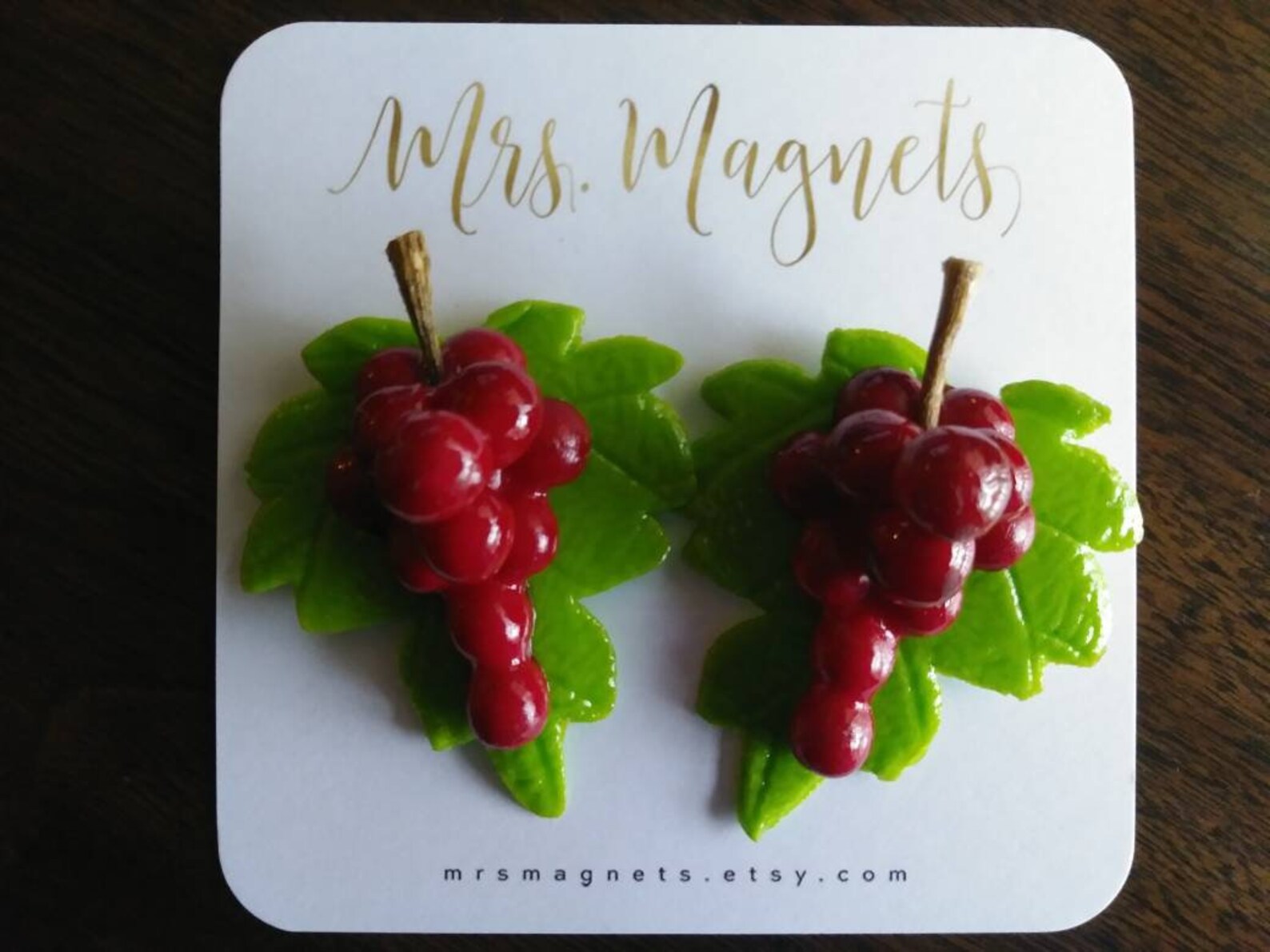 Red Grapes Magnets Set of 2 Fridge Magnets Decorative - Etsy