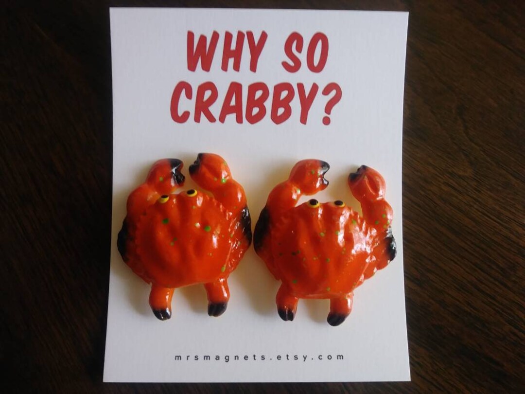 Crab Magnets Set of 2 Fridge Magnets Decorative Magnets - Etsy