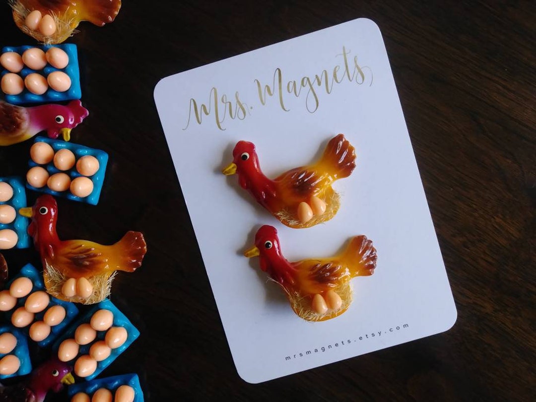 Chicken Magnets Set of 2 Fridge Magnets Decorative Magnets Cute Magnets ...