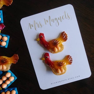 Chicken Magnets Set of 2 Fridge Magnets Decorative Magnets Cute Magnets ...