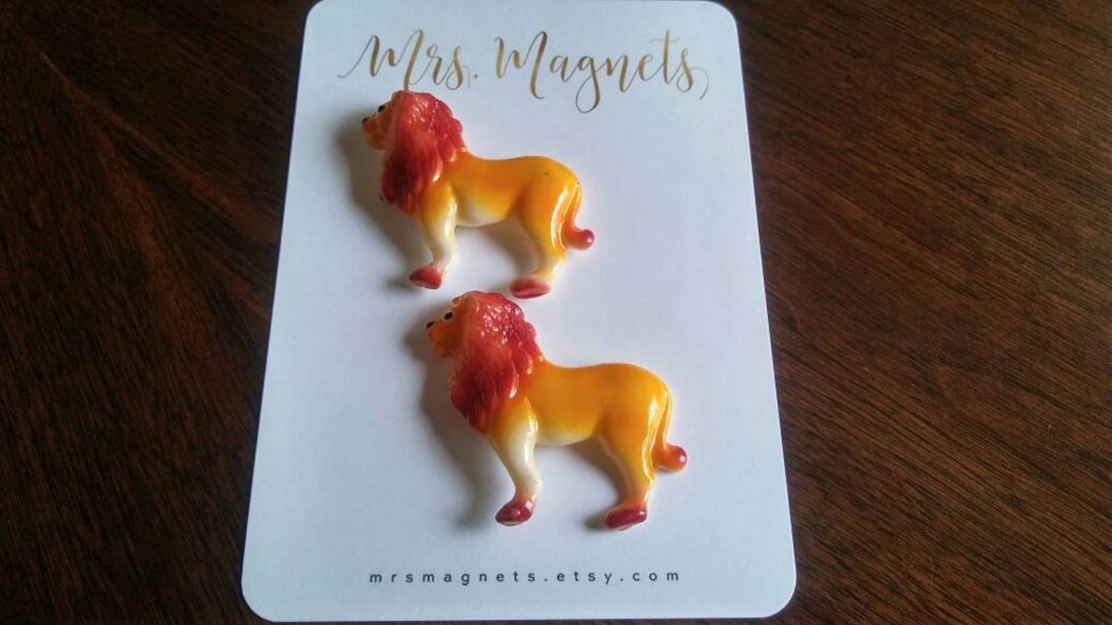 Lion Magnets Set of 2 Fridge Magnets Decorative Magnets | Etsy