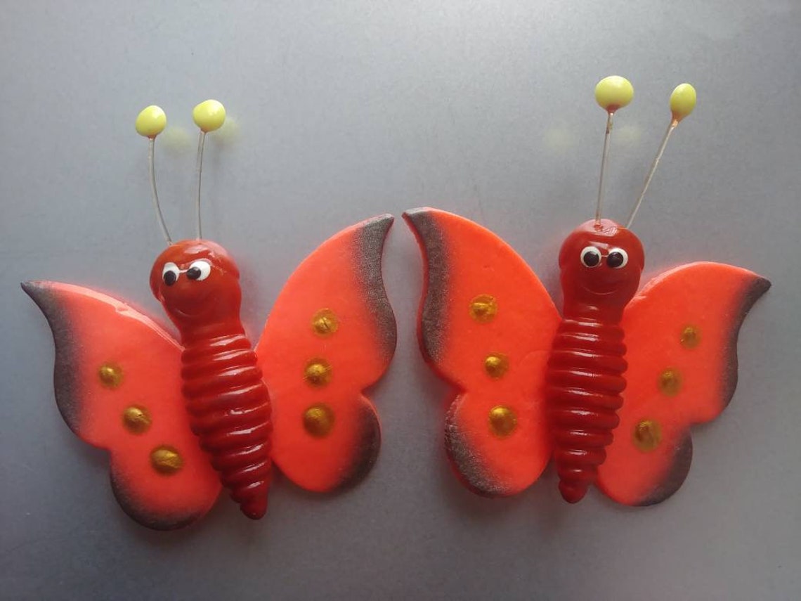 Butterfly Magnets Set of 2 Fridge Magnets Decorative - Etsy