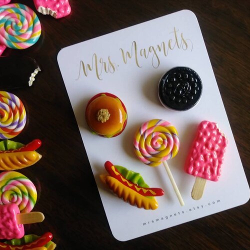 Junk Food Magnets Set of 5 Fridge Magnets Decorative - Etsy