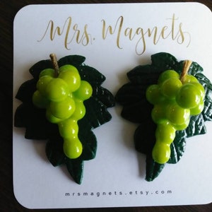 Green Grapes Magnets Set of 2 Fridge Magnets Decorative - Etsy