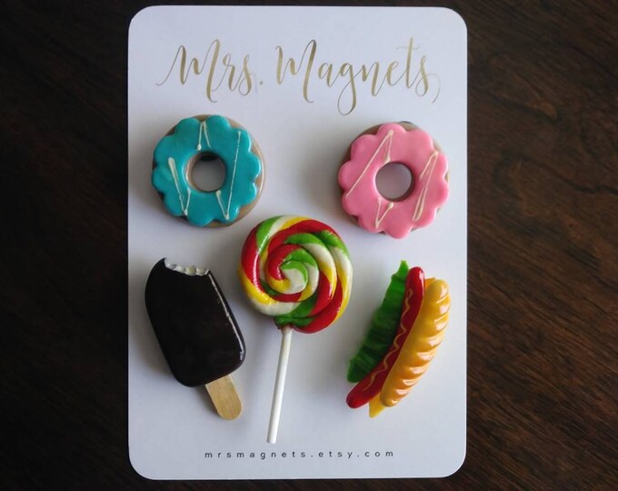 Junk Food Magnets Set of 5 Fridge Magnets Decorative Magnets Cute ...