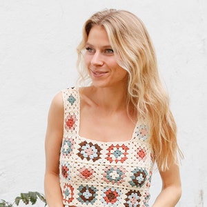 Woodstock Weekend - Granny Square Cotton Top - Etsy